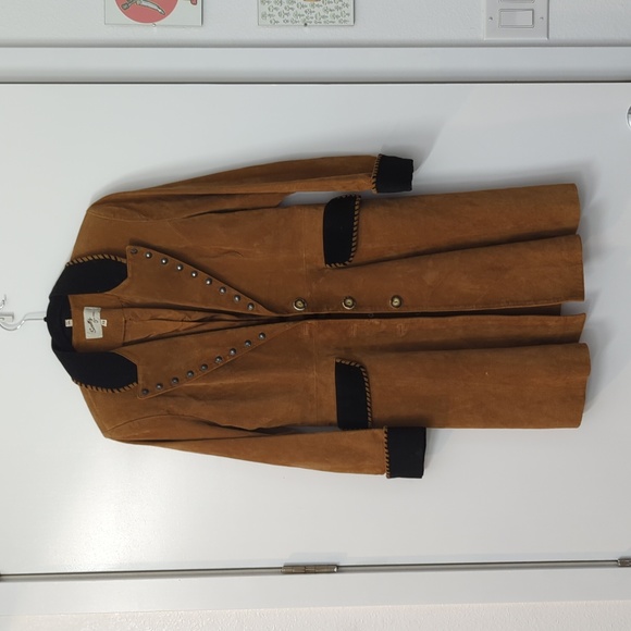 Scully | Jackets & Coats | Vintage Amazing Studded Leather Trench ...